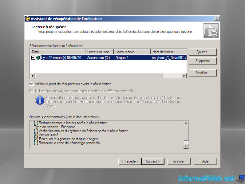 Installer, configurer et utiliser Norton Ghost - Page 3 - Sauvegardes - Tutoriels - InformatiWeb